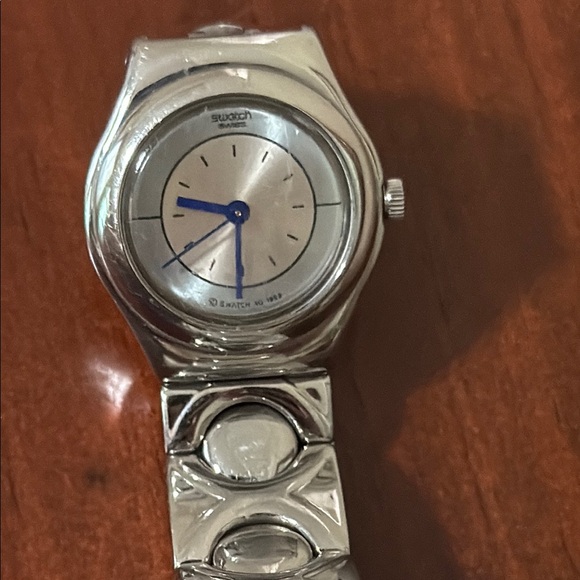 Swatch | Wearables | Swiss Maid Swatch Silver And Blue Smartwatch With ...